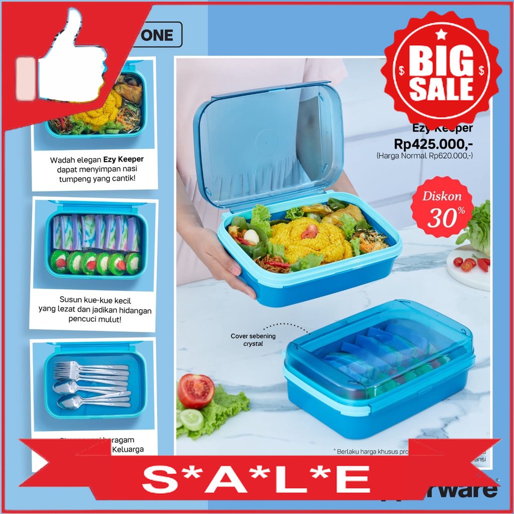 Jual Tupperware Ezy Keeper 2pcs ukuran 2L Tupperware Original | Shopee ...