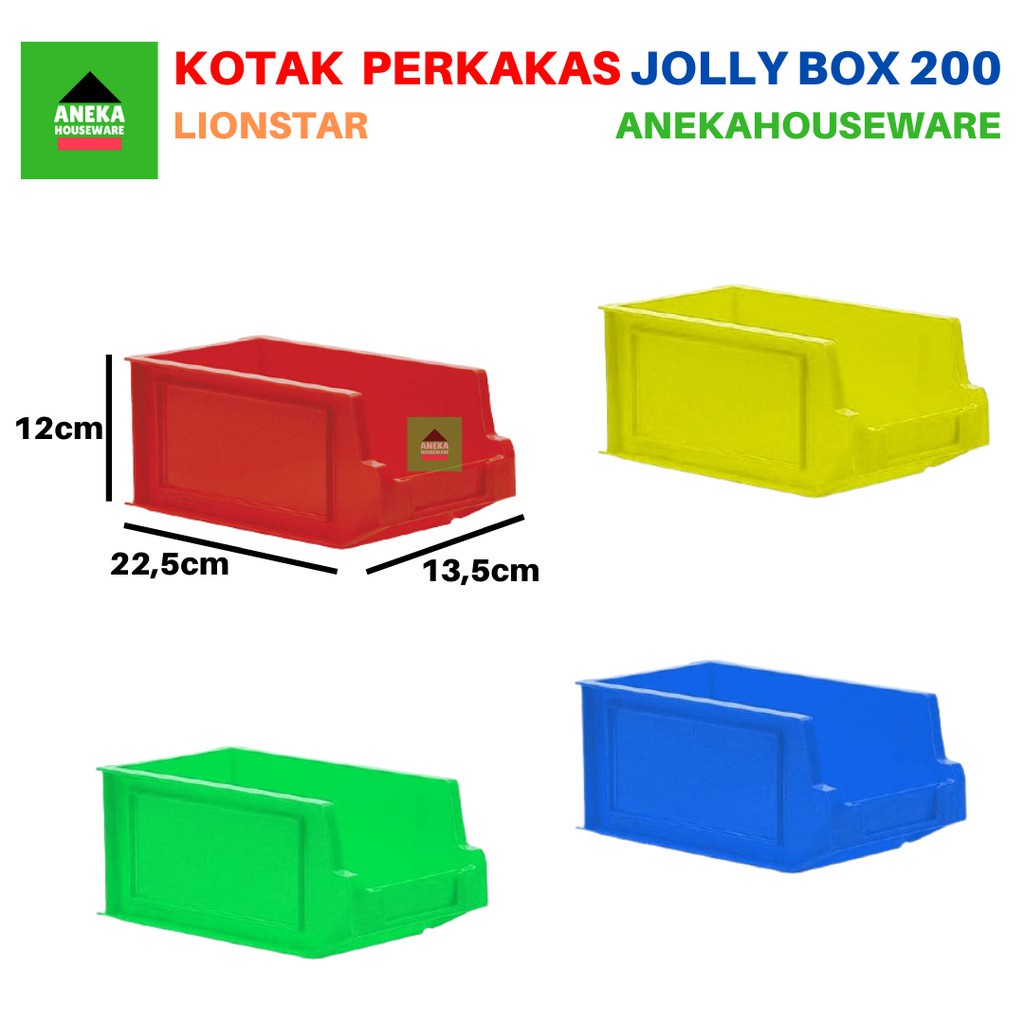 Jual Kotak Perkakas Sparepart Case Serbaguna Jolly Box 200 Lion Star ...