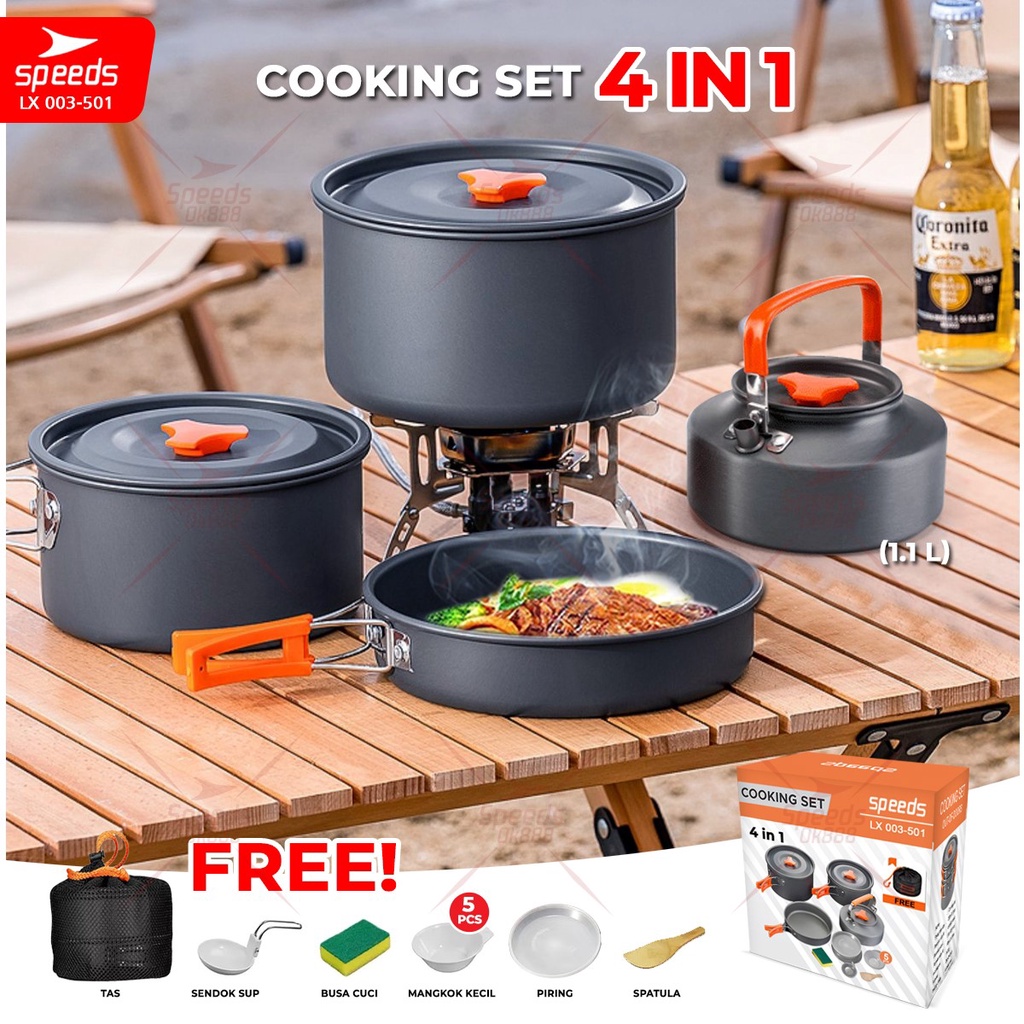 Jual SPEEDS Alat Masak Camping Piknik Portable Serbaguna Mancing Mendaki Cooking Set Outdoor ...