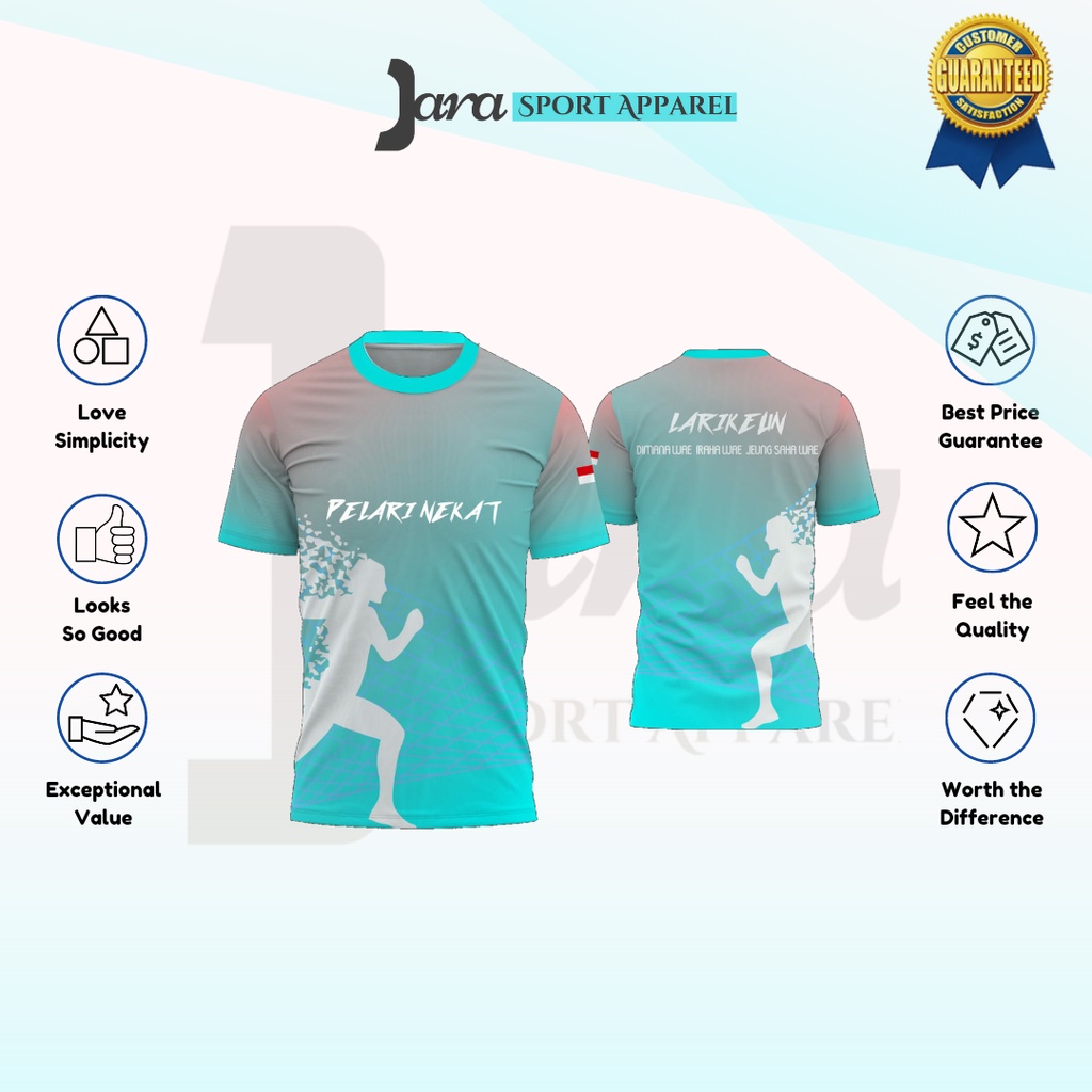 Jual Jersey Lari Official Bisa Custom Nama Jersey Olahraga Running ...