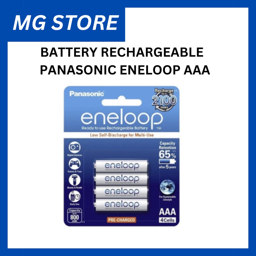 Jual BATTERY PANASONIC RECHARGEABLE ENELOOP AAA | Shopee Indonesia