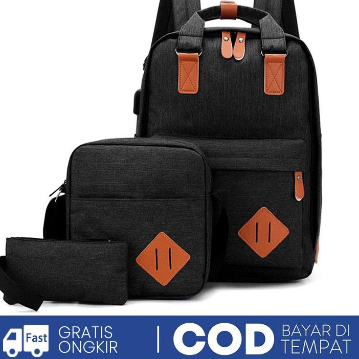 Jual ☎ Highland Tas Ransel Pria 3in 1 Backpack Tas Ransel MultiFungsi ...