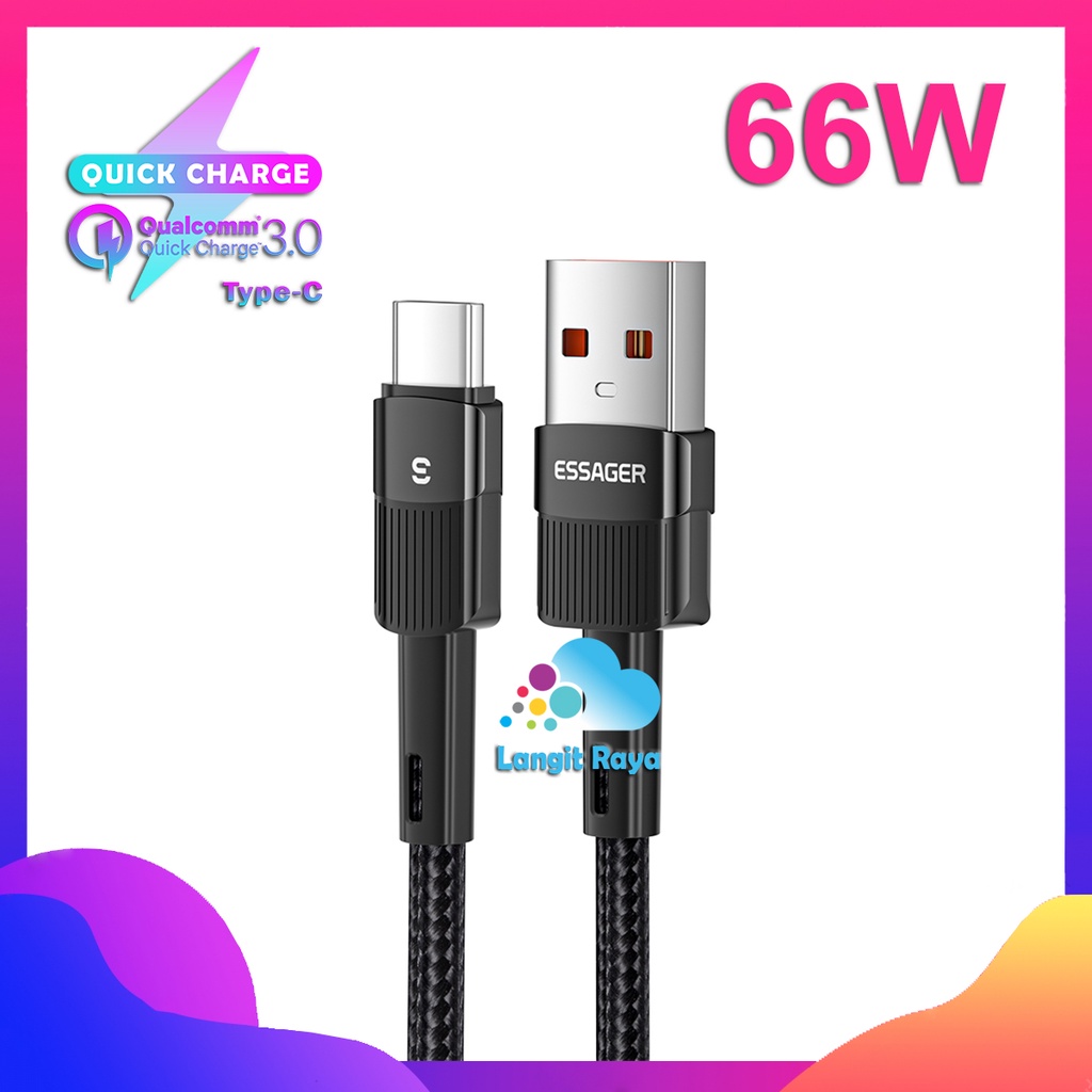 Jual Essager Kabel Data Type C Fast Charging 66W 1 Meter Quick Charge ...