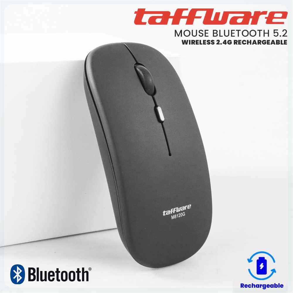 Jual Taffware Silent Mouse Bluetooth 5.2 & Wireless 2.4G Rechargeable ...