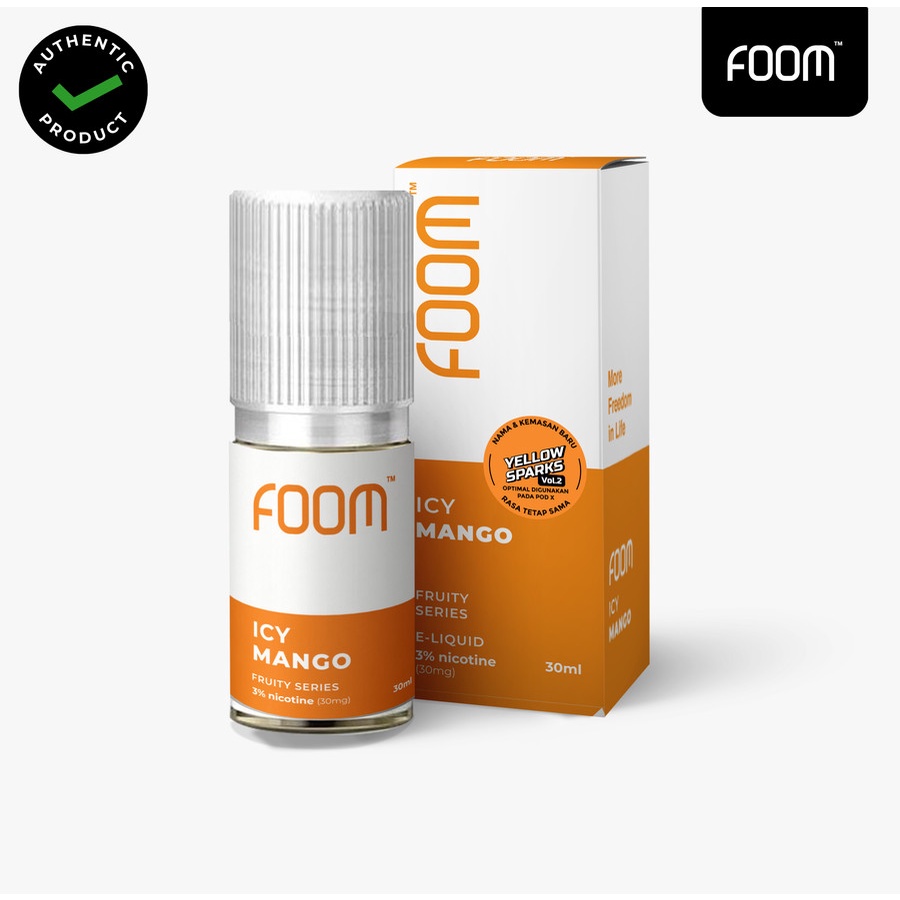Jual Foom Yellow Sparks / Fresh Mango / Icy Mango Salt Nic 30MG - 30ML ...