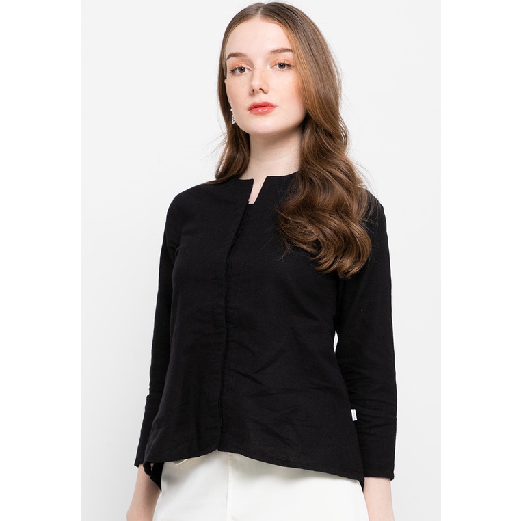 Jual Rodeo - Kemeja Wanita - Effie Shirt - Black | Shopee Indonesia