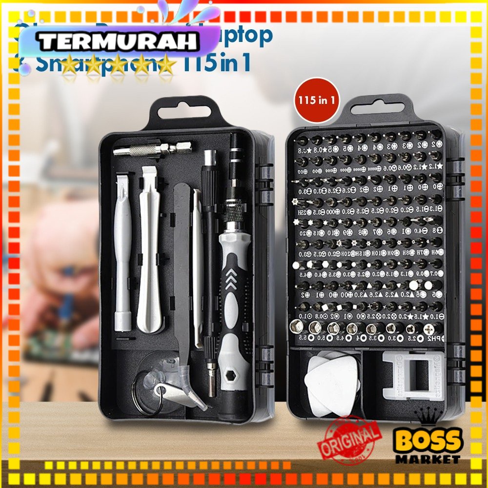 Jual Obeng Set 115 in 1 obeng hp Multifungsi Alat Bongkar Mini Precision Untuk Smartphone Laptop ...