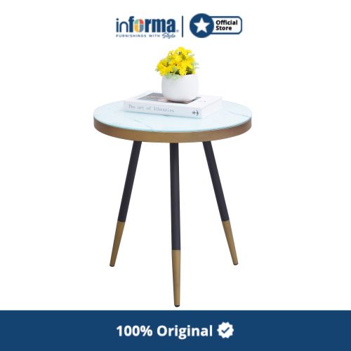 Jual Informa Marsha Meja Sisi - Putih End Table Meja Kecil Aesthetic ...
