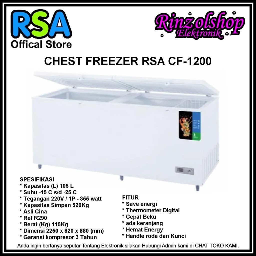 Jual RSA Chest Freezer CF-1200 Lemari pembeku makanan | Shopee Indonesia
