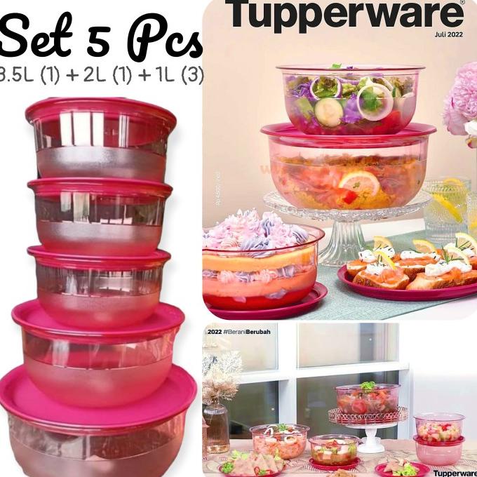 Jual Tupperware Original Crystal Bowl Jumbo Wadah Makanan Berkuah Es ...