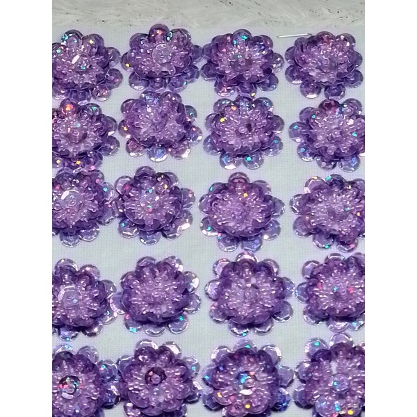 Jual aplikasi bunga payet 3D , bunga rangkai sequin , bunga hias kebaya ...
