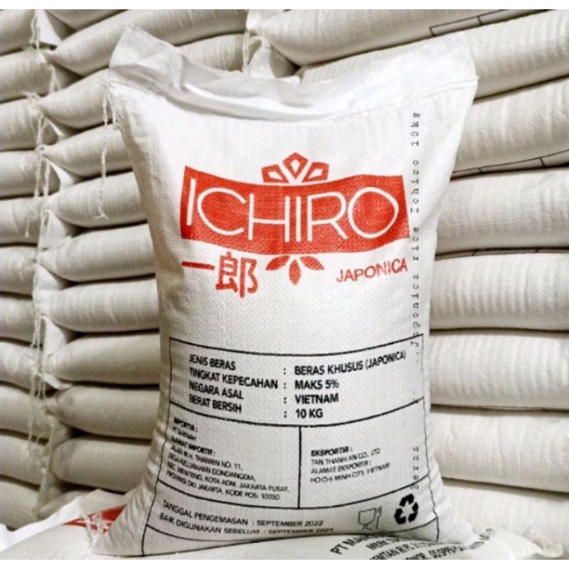 Jual Beras Jepang /Japonica - Ichiro - Yatta - Kemasan 10 kg | Shopee ...