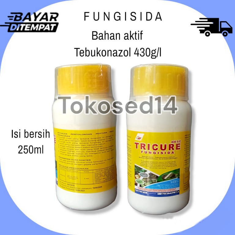 Jual TRICURE BAHAN TEBUCONAZOLE 430 SC Fungisida Tricure 250 ml MIRIP ...