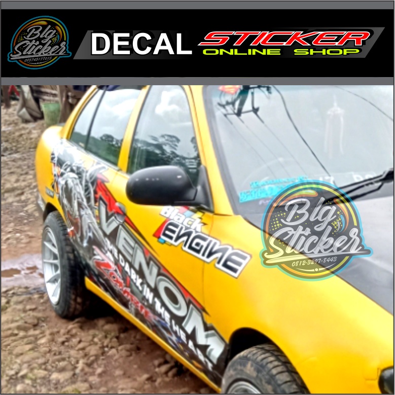 Jual STIKER MOBIL SEDAN KARAKTER KEREN VENOM DECAL STRIP STICKER ...