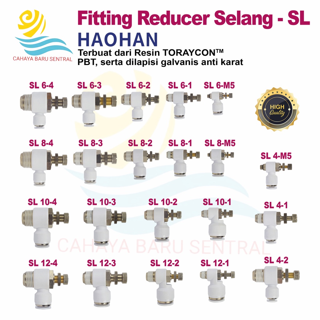 Jual Pneumatic Fitting SL Flow Speed Control Valve | Shopee Indonesia