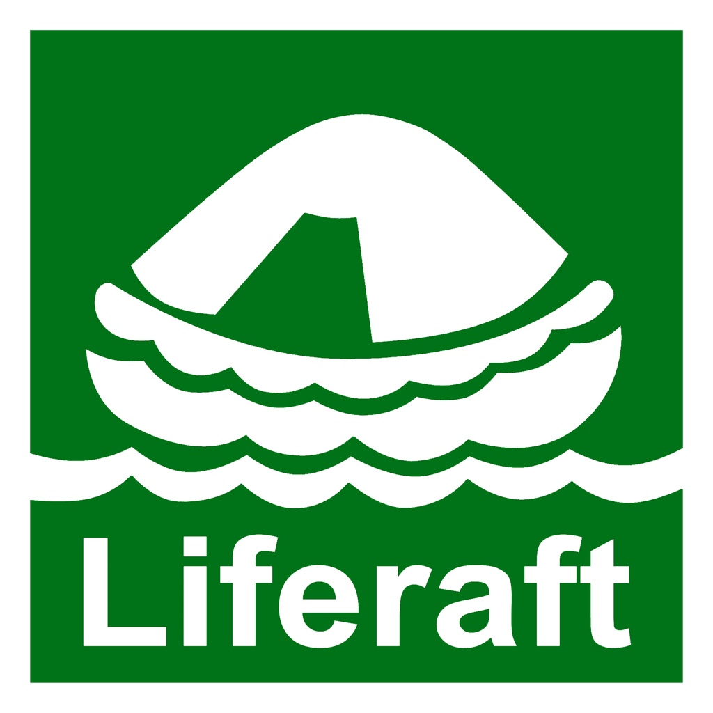 Jual Sticker Safety IMO PERKAPALAN LIFERAFT Ukuran 15x15/Sticker Safety ...