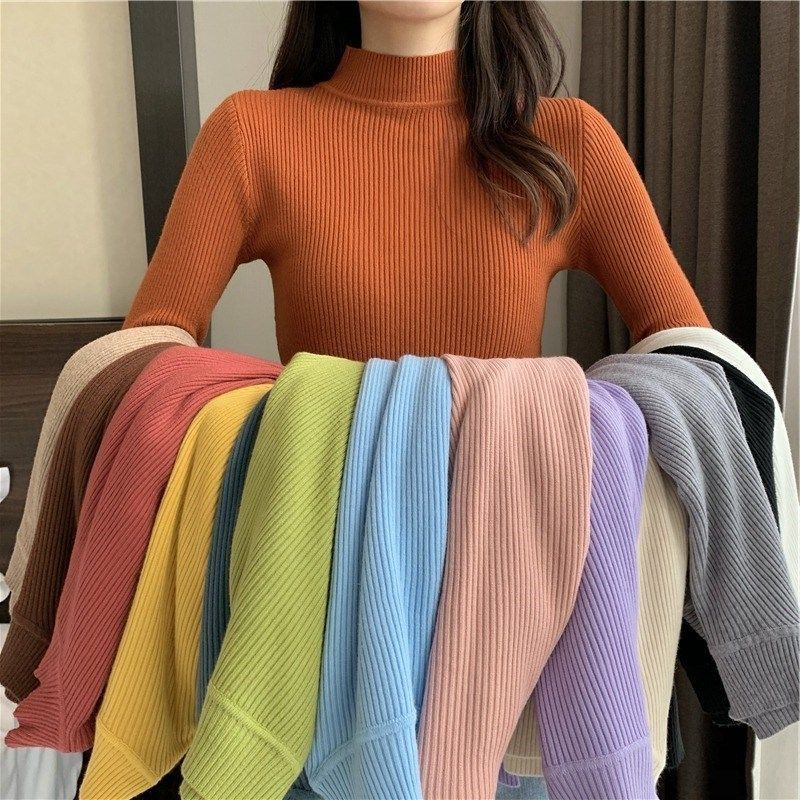 Jual Inner Korean Rajut BETTY Turtleneck Knit Import TEBAL Lengan ...