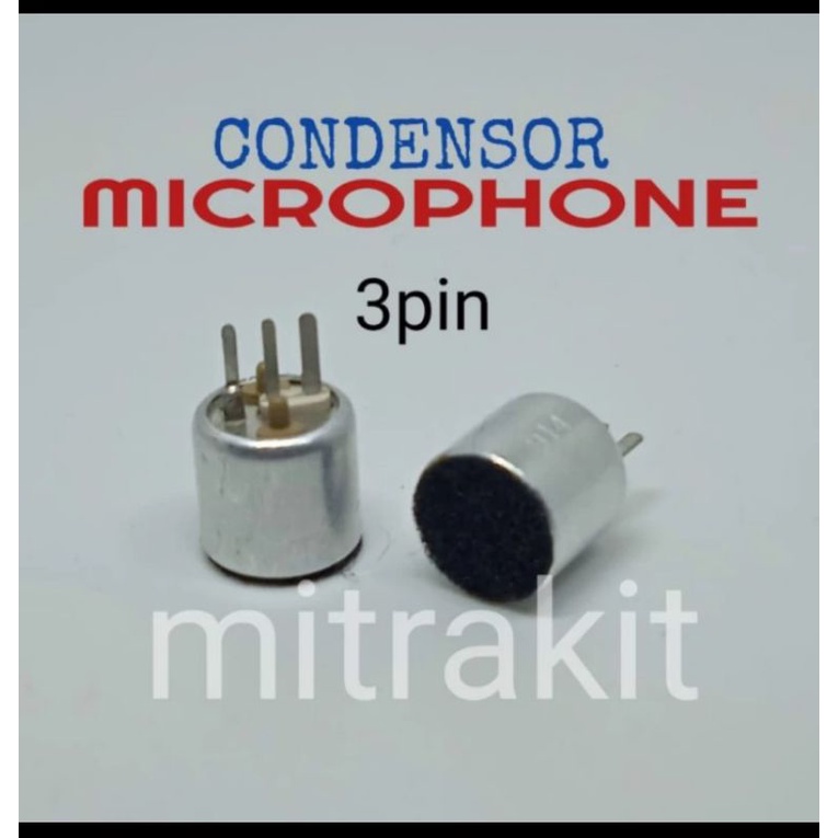 Jual Electret microphone 3pin Condensor mic | Shopee Indonesia