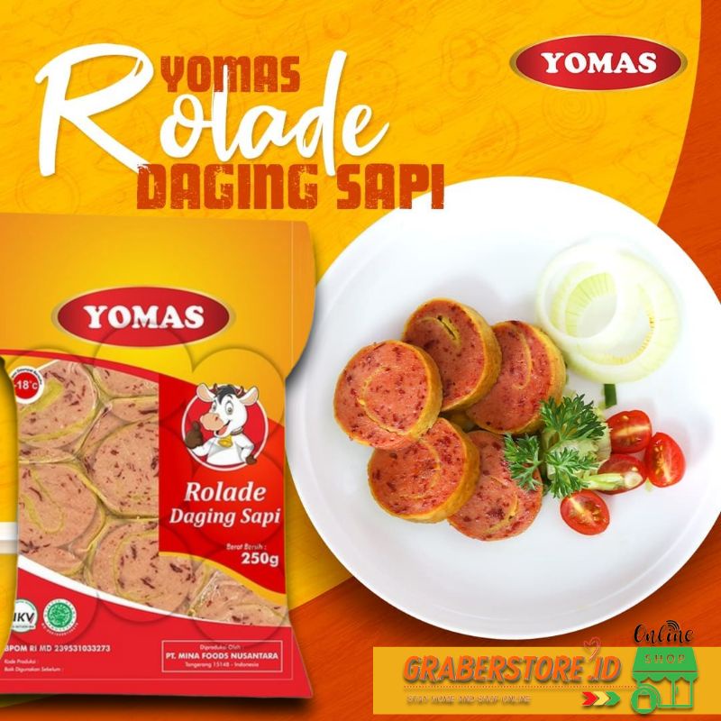 Jual Rolade Daging Sapi Yomas / Ayoma Rolade Frozen Food 230gr / 500gr ...