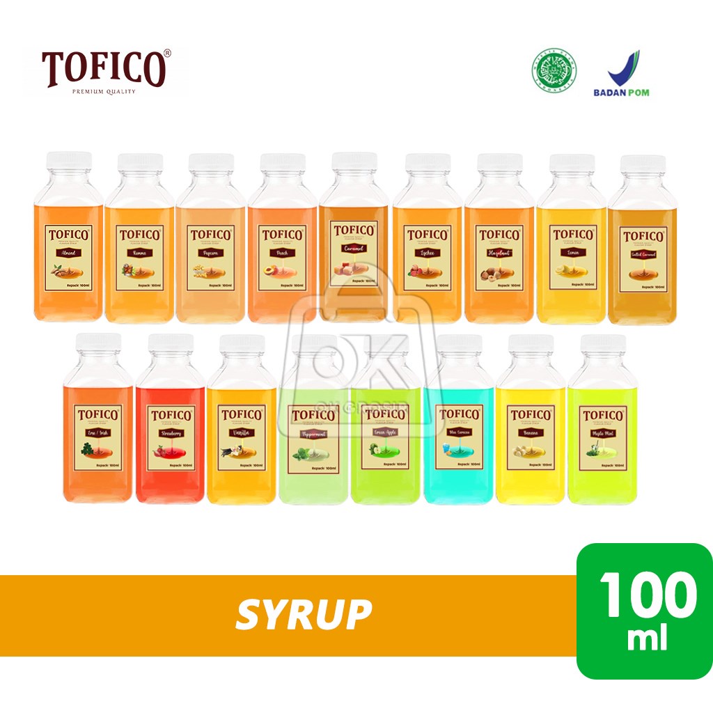 Jual Sirup Tofico Repack / Syrup Tofico All Varian (Botol Plastik 100ml) | Shopee Indonesia