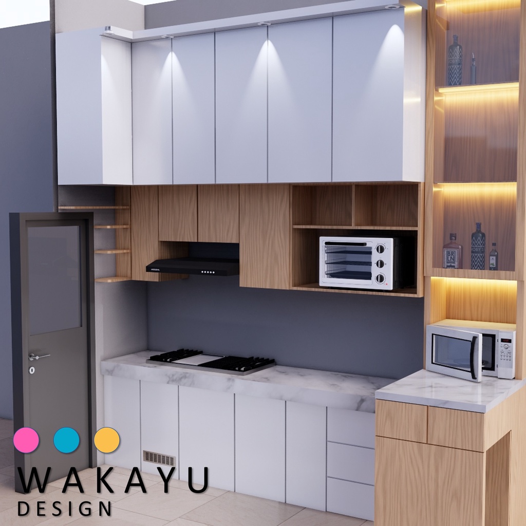 Jual Gambar Desain 3D untuk Kitchen Set Dapur Minimalis Modern | Shopee ...