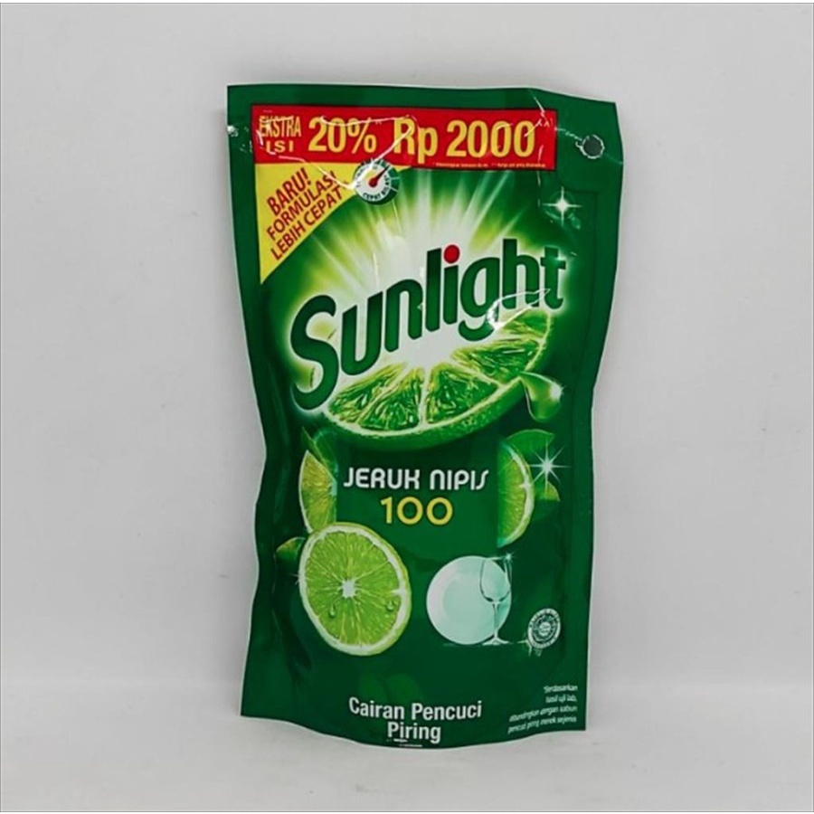 Jual Sunlight Lime New Pouch sabun cuci piring 90ml/210ml/370 ml | Shopee Indonesia