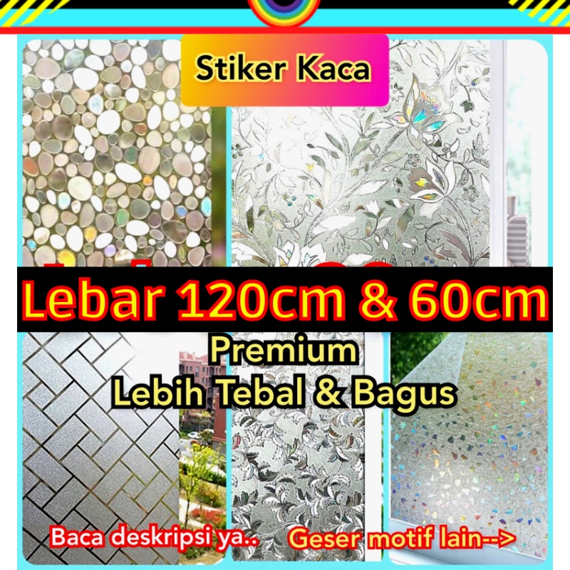 Jual SETIKER STICKER STIKER KACA LEBAR 120CM 60CM HOLOGRAM SUNBLAS ...