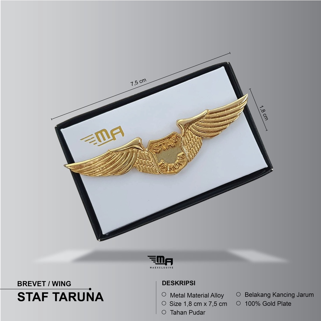 Jual WING STAFF TARUNA PDH BREVET BRIVET PIN STAF TARUNA | Shopee Indonesia