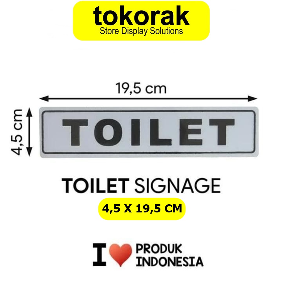 Jual SIGNAGE TOILET 4,5X19,5CM SIGN PETUNJUK SIMBOL LOGO PERINGATAN ...
