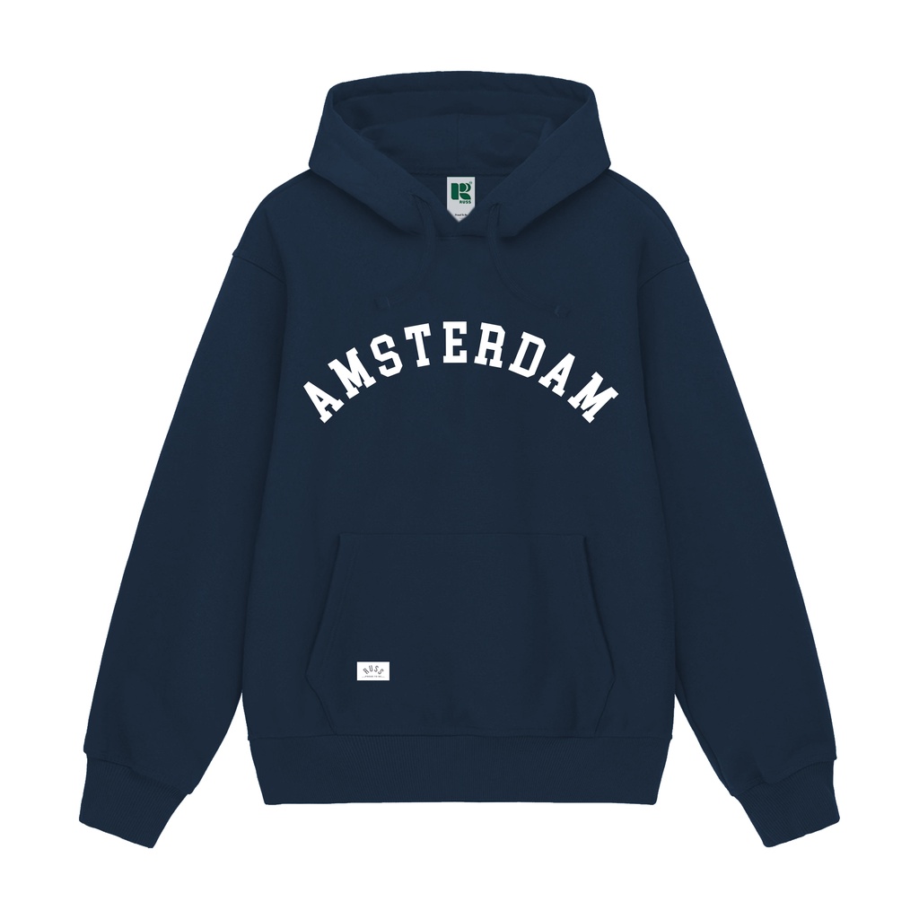 Jual Russ Sweater Hoodie Amsterdam Navy Blue | Shopee Indonesia