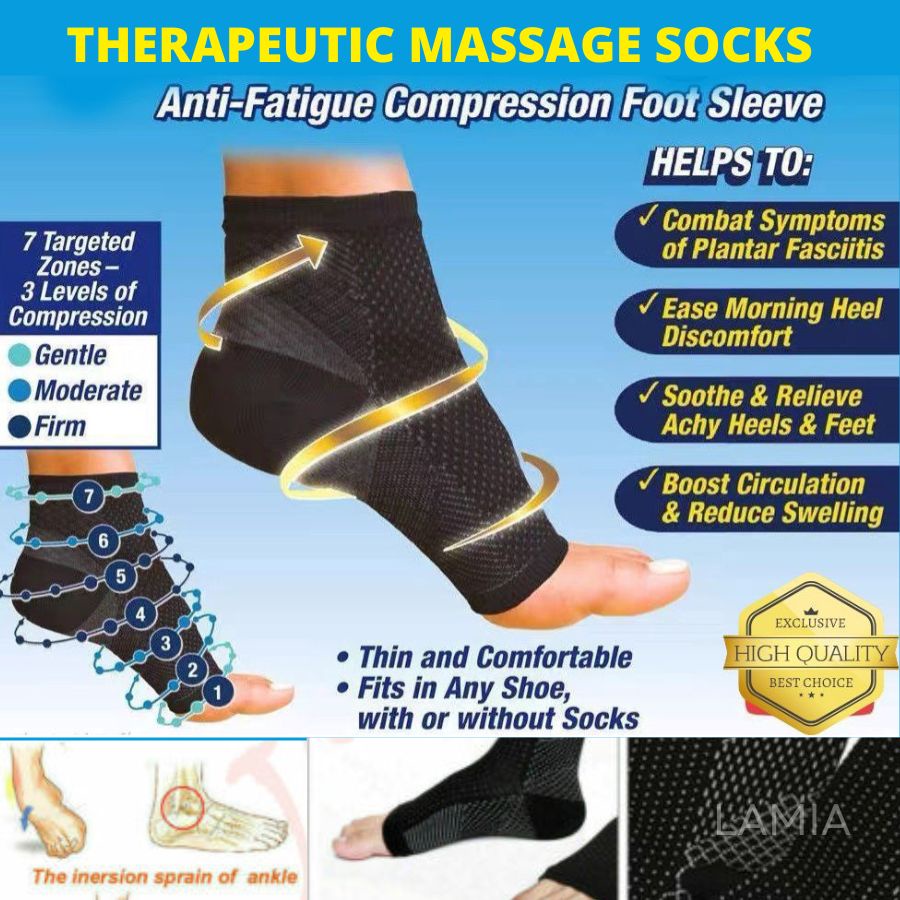 Jual EMS Kaus Kaki Pijat Jepang 6D THERAPEUTIC MASSAGE SOCKS Kaos Kaki ...