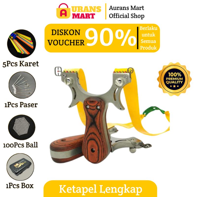 Jual Piaoyu Ketapel Slingshot Kayu Besi Stainless Steel Catapult ...