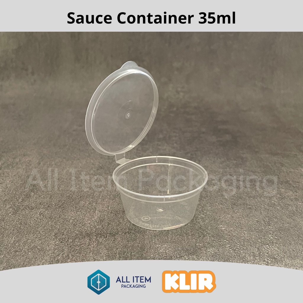 Jual Sauce Container KLIR 35ml / Tempat Saos Plastik / Cup Sambal @50 ...