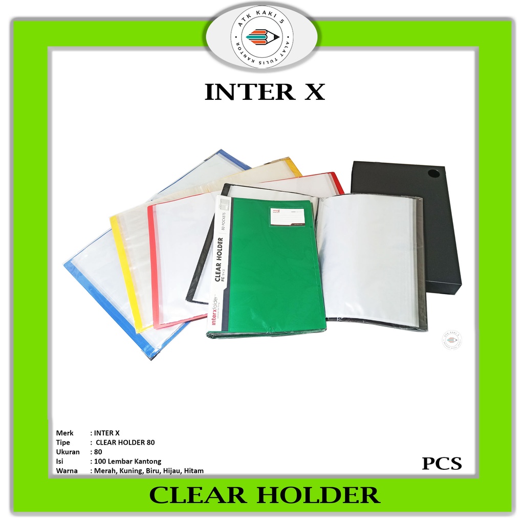 Jual INTER X - Clear Holder Folio Isi 80 Lembar + Cover Box Tebal ...