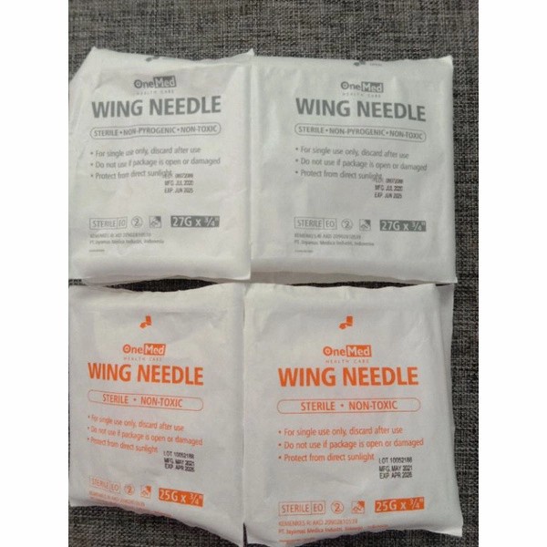 Jual Wing Needle OneMed 23G, 25G, 27G 1 BOX 100's | Shopee Indonesia