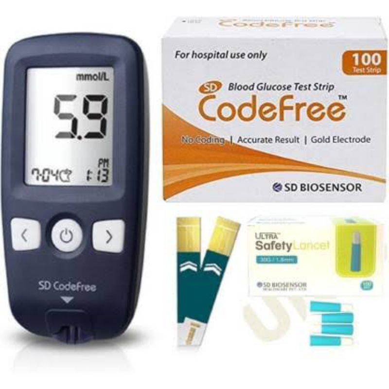 Jual Alat/Strip Gula Darah SD CodeFree Biosensor Monitoring System ...