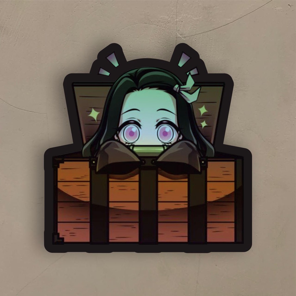 Jual Stiker Anime Hologram Nezuko Chan Box Demon Slayer Case Hp dan ...