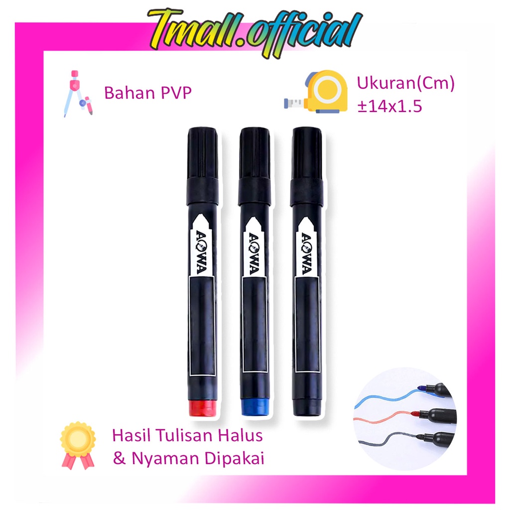 Jual TMALL Spidol Permanent Spidol Hitam Biru Merah Permanent Marker ...