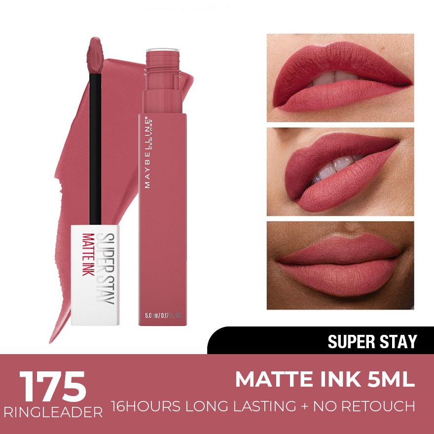 Jual Maybelline Liquid Matte Lipstick Make Up Superstay Matte Ink 175 | Shopee Indonesia