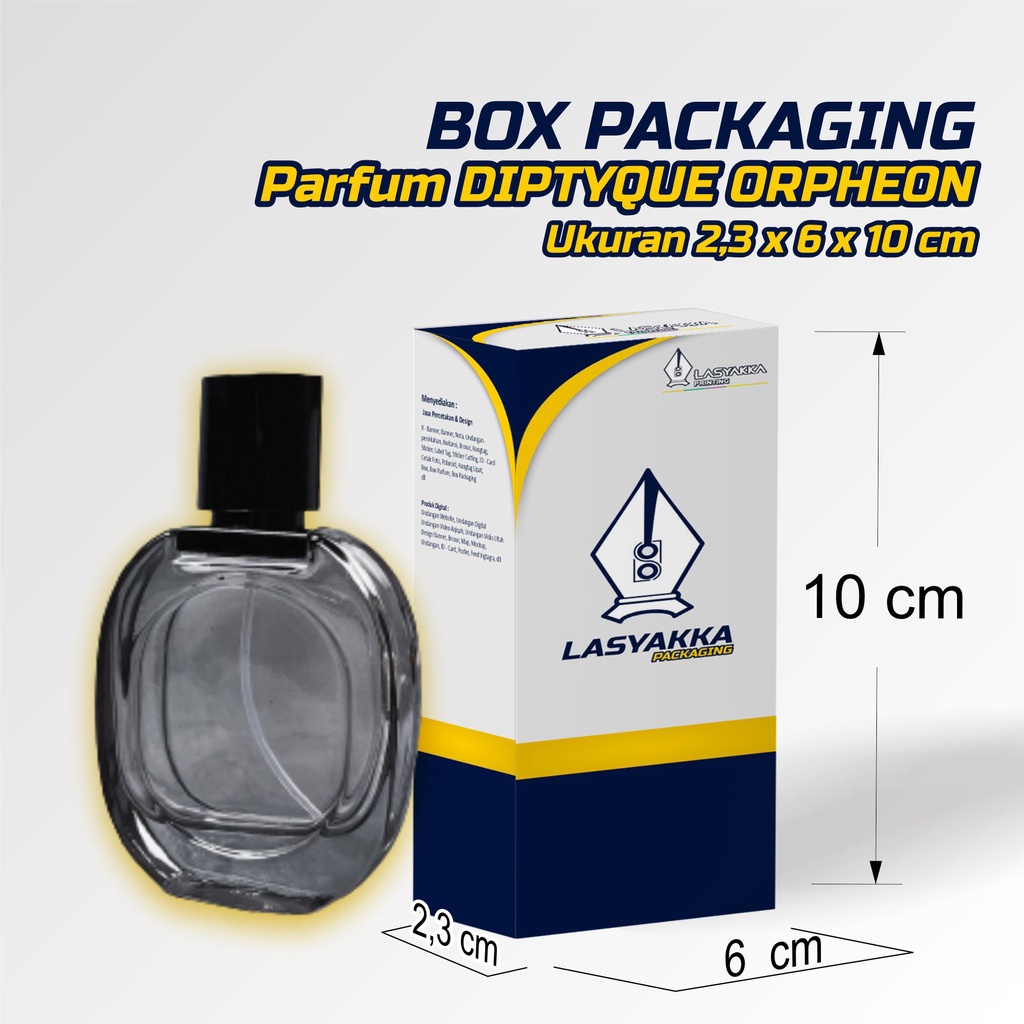 Jual box parfum DIPTYQUE ORPHEON CUSTOM / box packaging CUSTOM / box ...