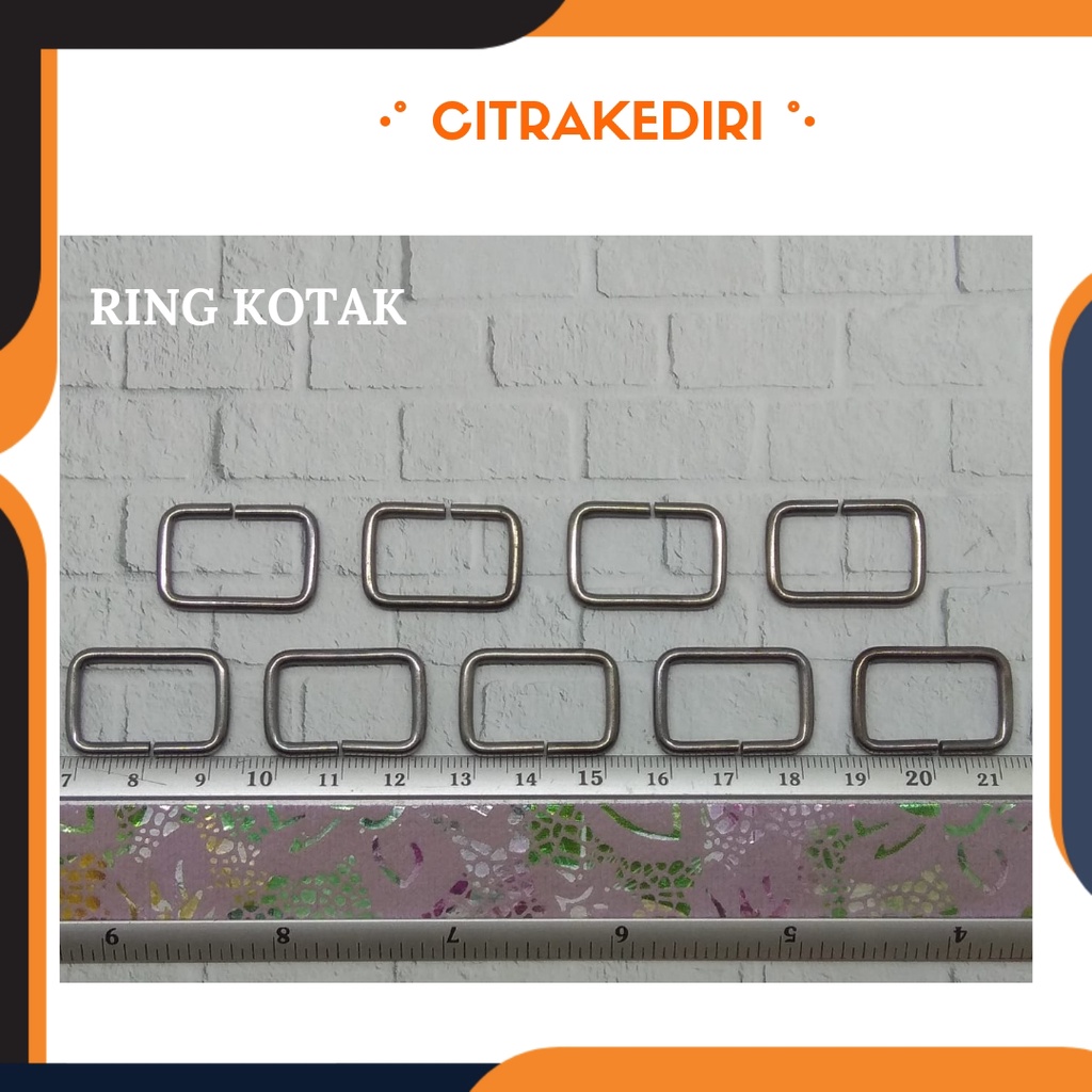 Jual Ring Kotak black nikel 2 cm- ring tas - ring kerajinan - ring ...