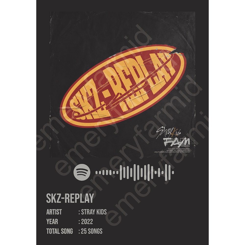 Jual Kpop Spotify Poster A5 - STRAY KIDS SKZ | Shopee Indonesia