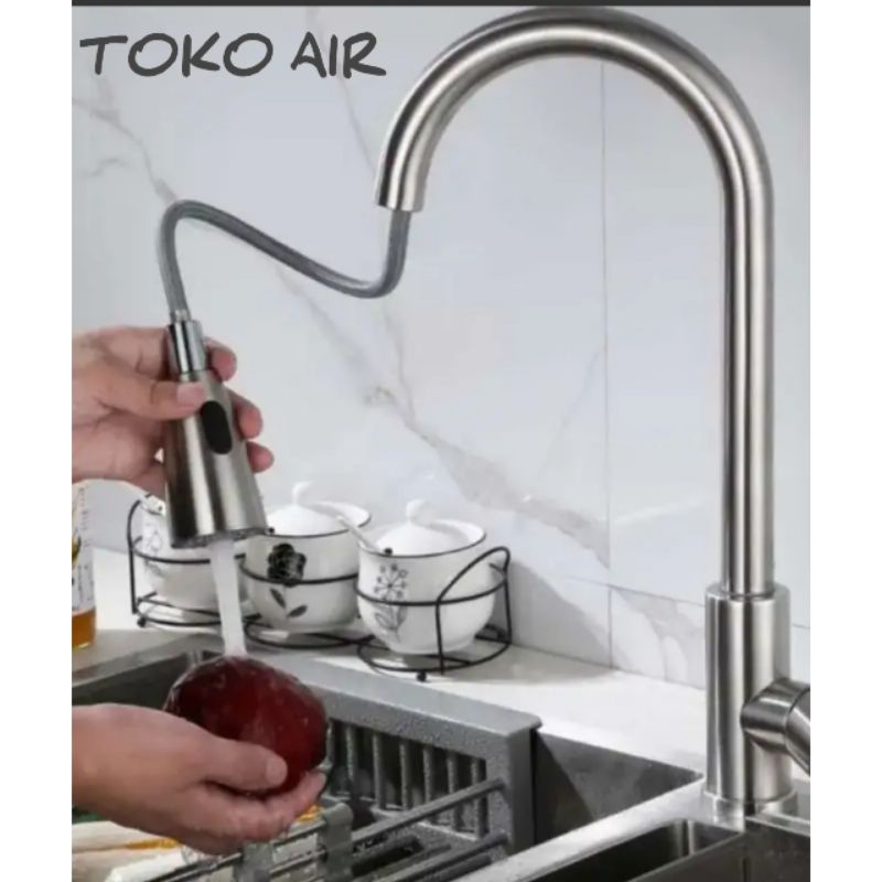 Jual Kran Sink Tarik Kran Sink Panas Dingin Stainless 304 | Shopee ...