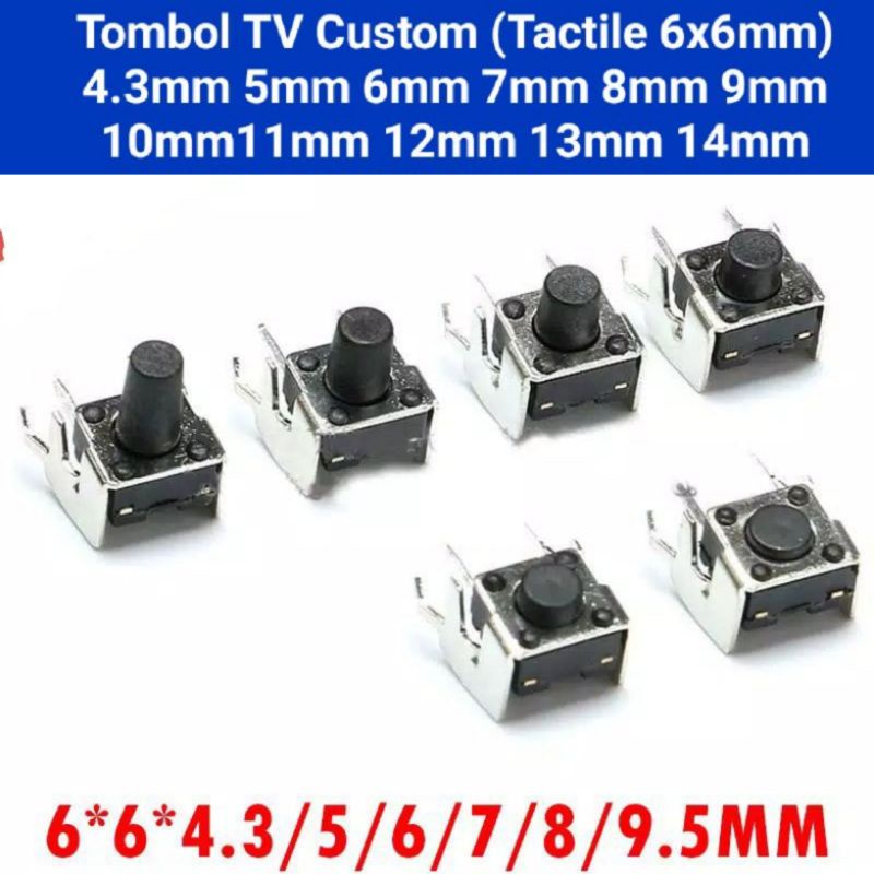 Jual Saklar TV Tombol Samping Tactile Switch Push Button Momentary ...