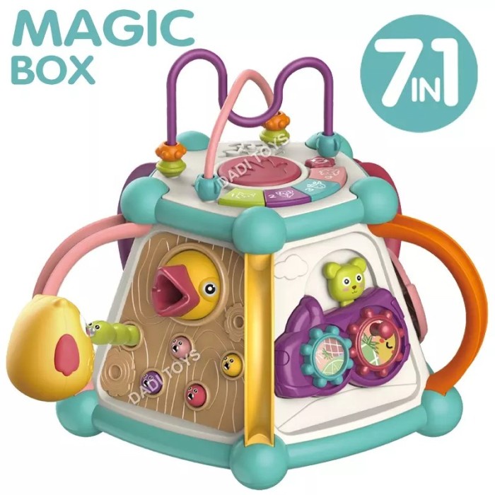 Jual 7 IN 1 Early Educational Musical Activity Cube Toys Baby anak ...