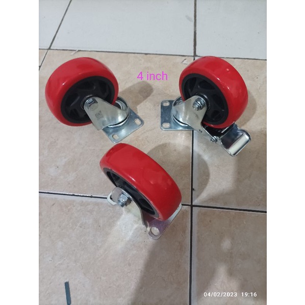 Jual Roda PU Etalase 4 inch Heavy Duty / Roda Trolly Taiwan | Shopee ...