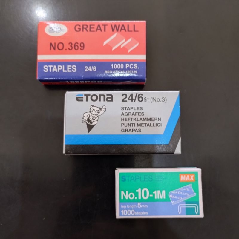 Jual Isi Staples/Isi Stapler/Isi steples besar/isi steples kecil/isi ...
