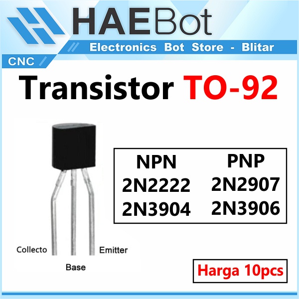 Jual [HAEBOT] Amplifier Transistor 2N2222 2N3904 2N2907 2N3906 NPN PNP TO-92 10 pcs 50V ...