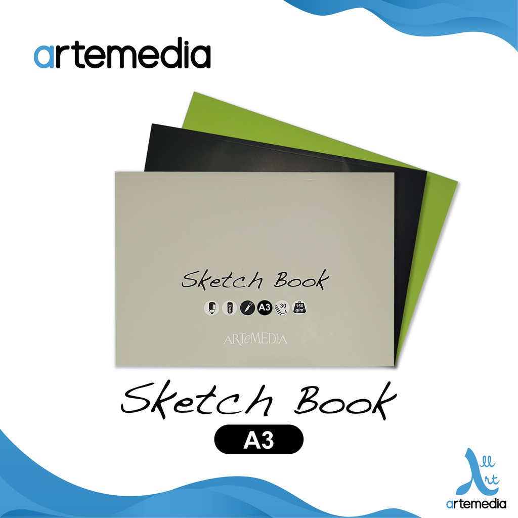 Jual Sketchbook Artemedia A3 Kertas Gambar Drawing Paper Pad 30 Lembar ...