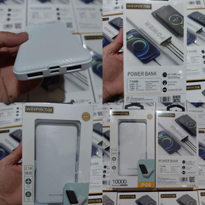 Jual POWERBANK 10.000MAH WEIPIN ULTR-THIN MODEL P06/YUSHIDUN MODEL S2 POLYMER | Shopee Indonesia